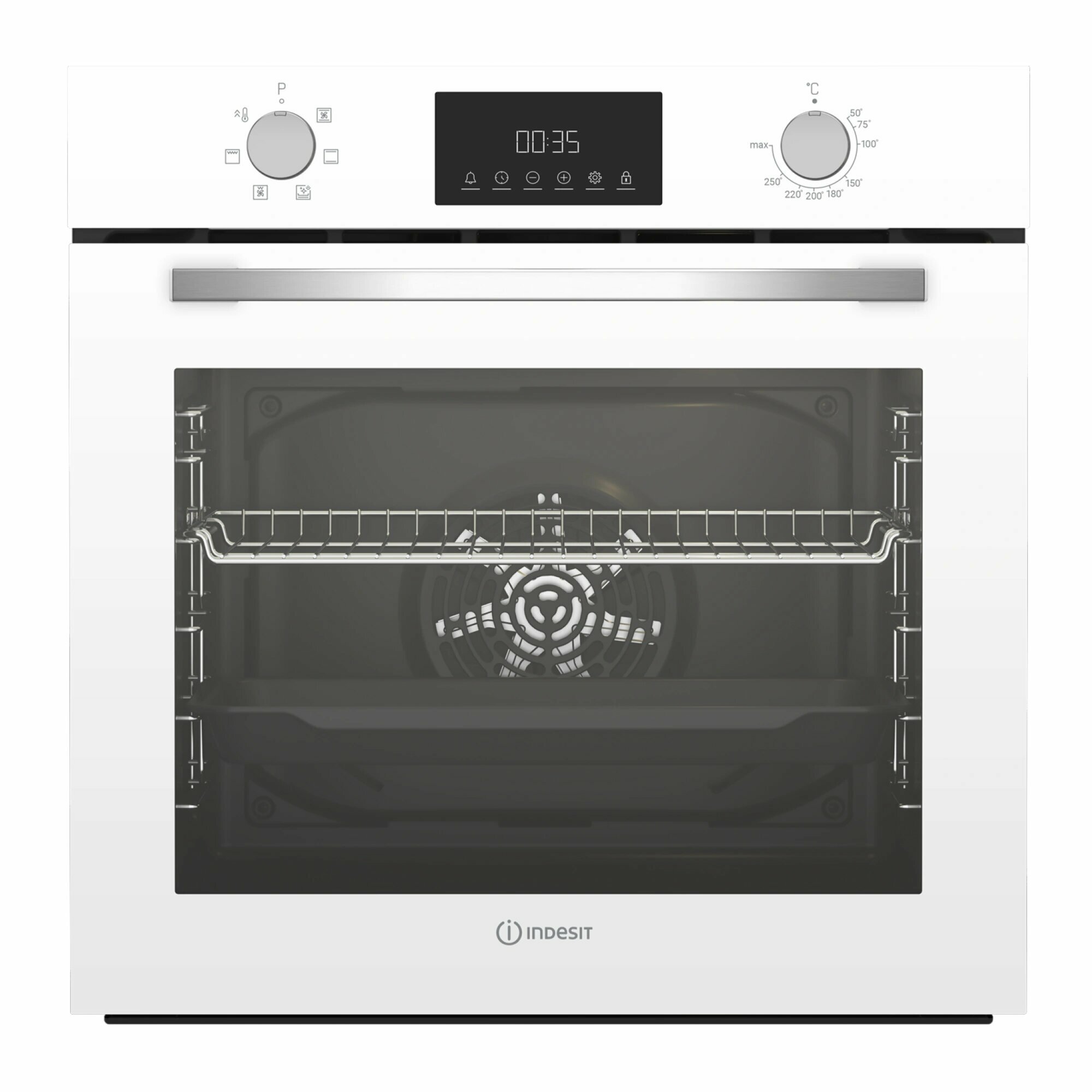 Электрический духовой шкаф Indesit IBFTE 2434 WH, 72л, очистка каталитическая + паровая