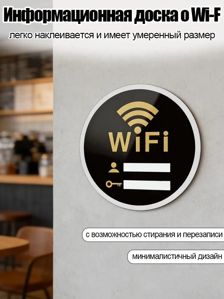 Акриловая табличка для пароля Wi-Fi, настенная вывеска гостей, 10x10 см