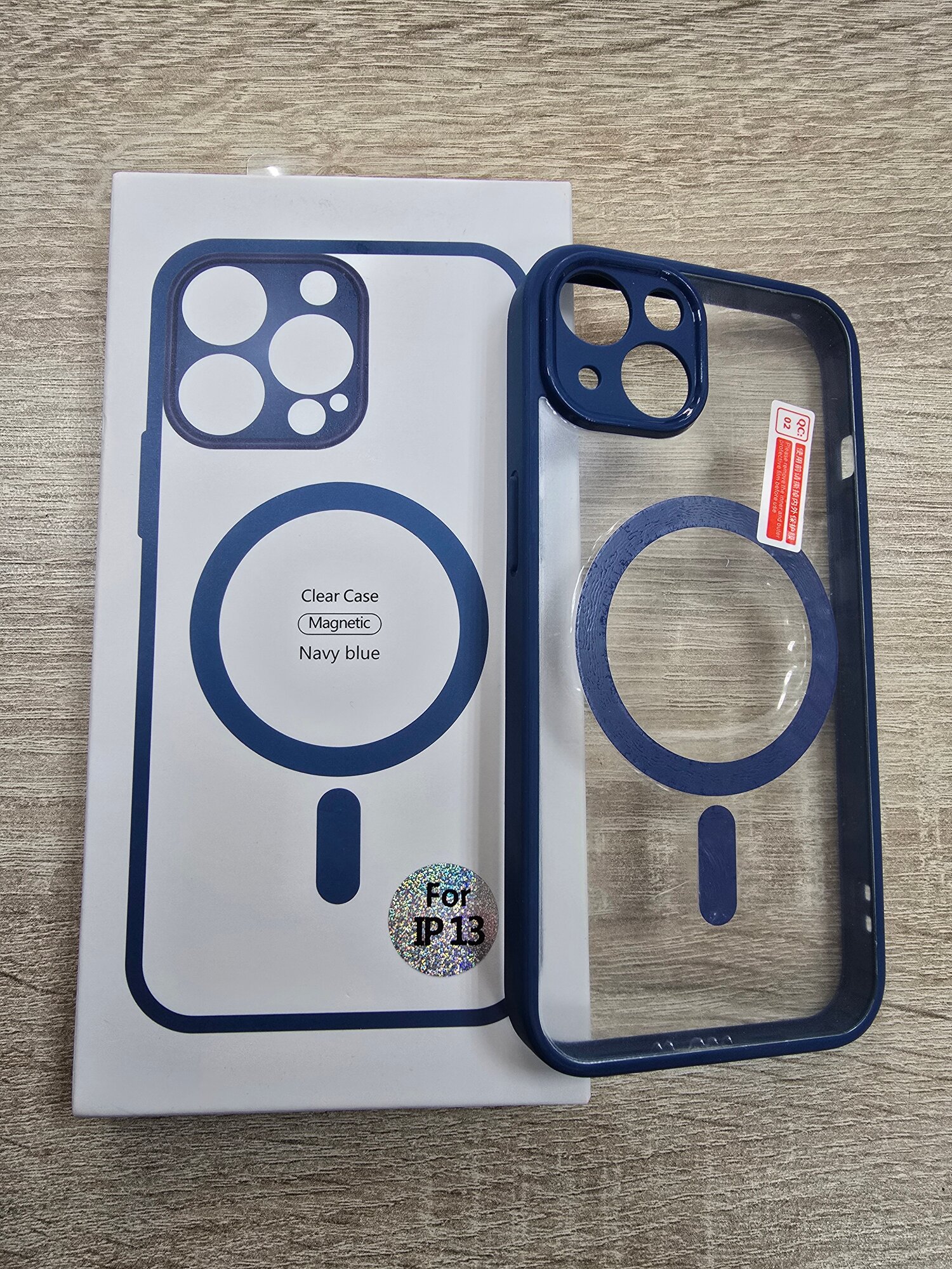 Чехол для iPhone 13 6.1", Clear Case Color with Magsafe, С защитой камер, Navy Blue