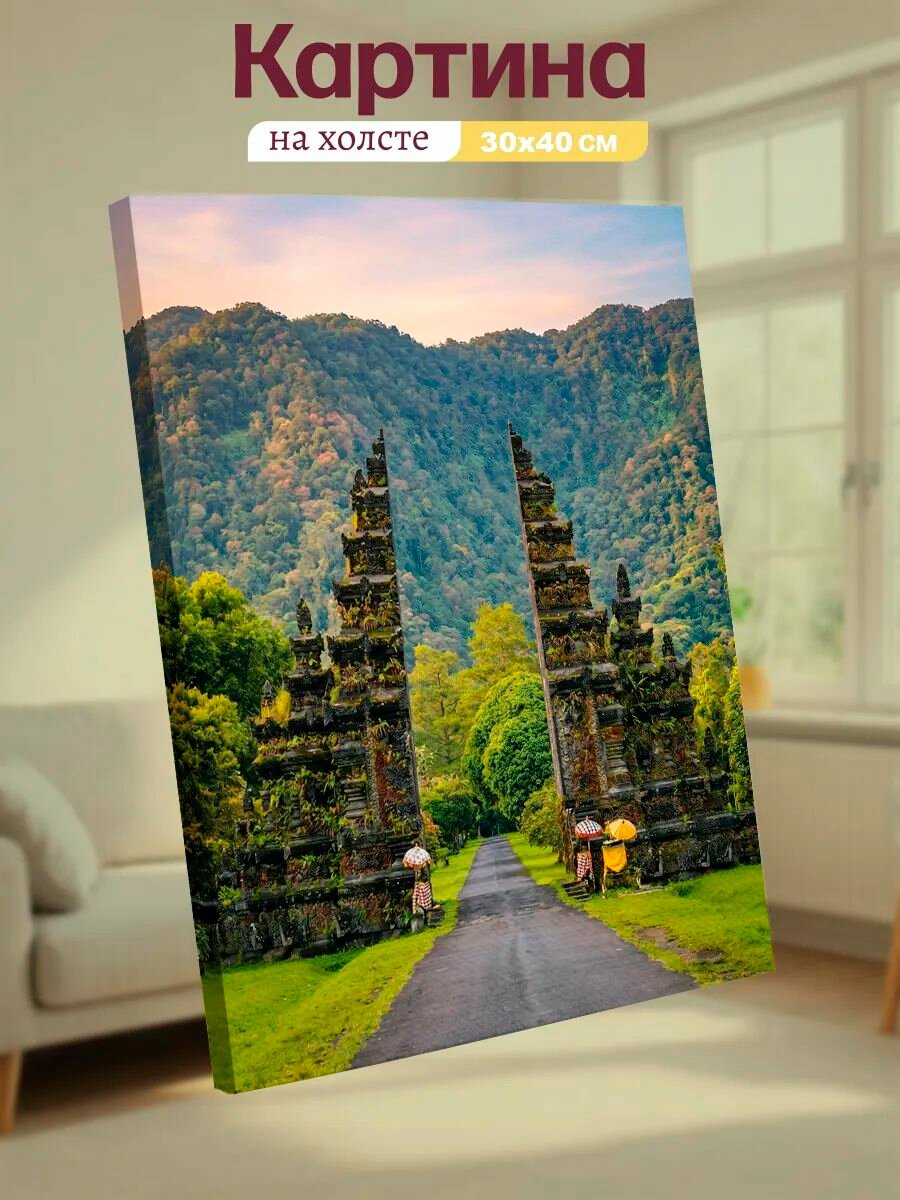 Картина на холсте 30х40 Индонезия декор природа интерьер