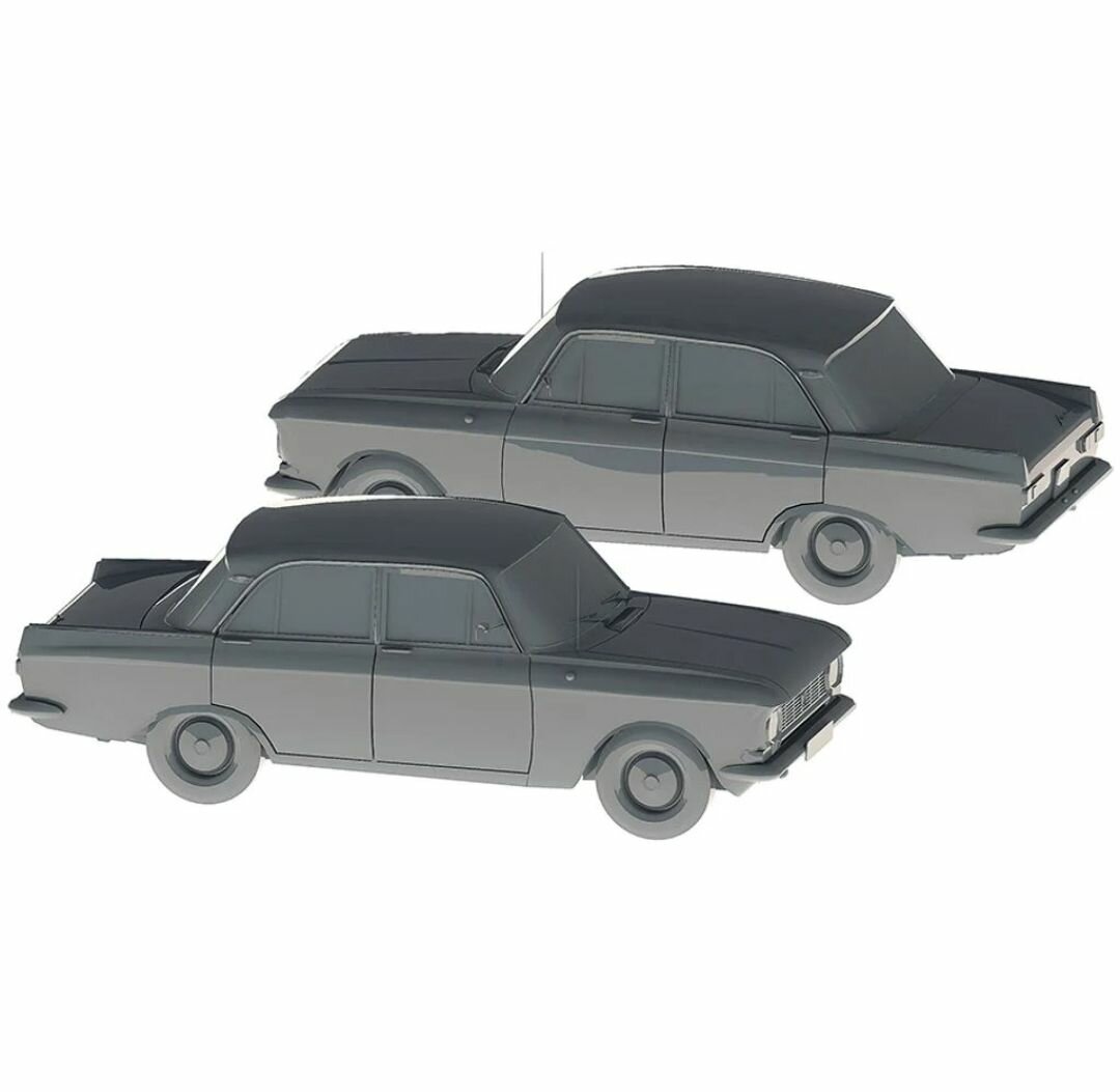Москвич 412. Масштабная модель 1:72.