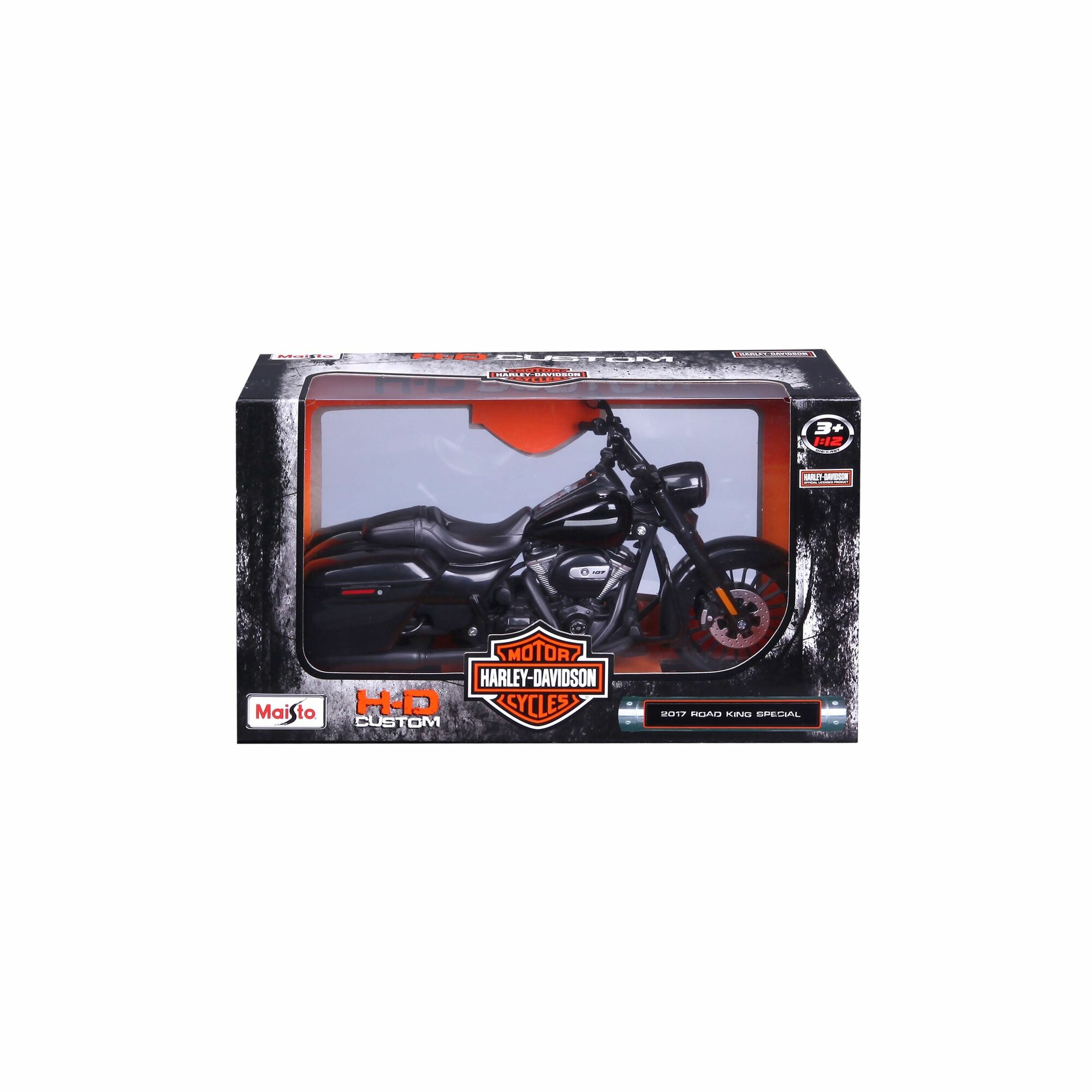Мотоцикл Maisto Harley Davidson Road King Special (32336) 1:12, 20 см, черный