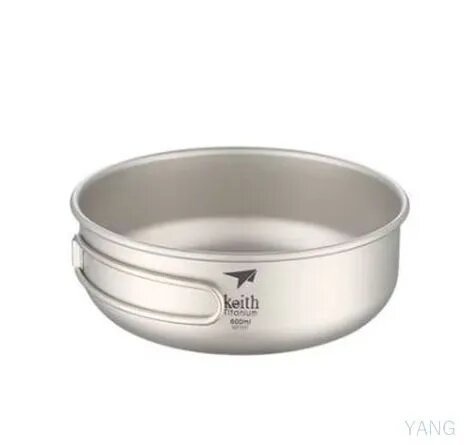 Миска титановая со складной ручкой Keith Titanium Ti5326 600ml