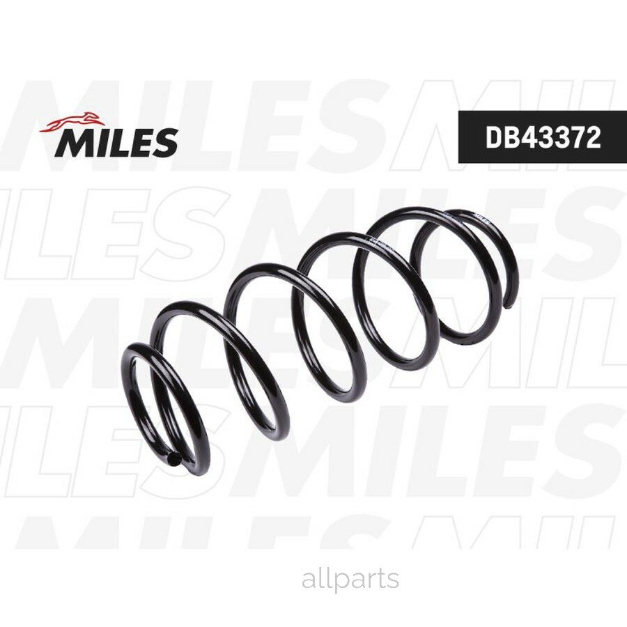 MILES DB43372 Пружина подвески Citroen C4 II 09- DS4 11- Peugeot 308 07- передняя