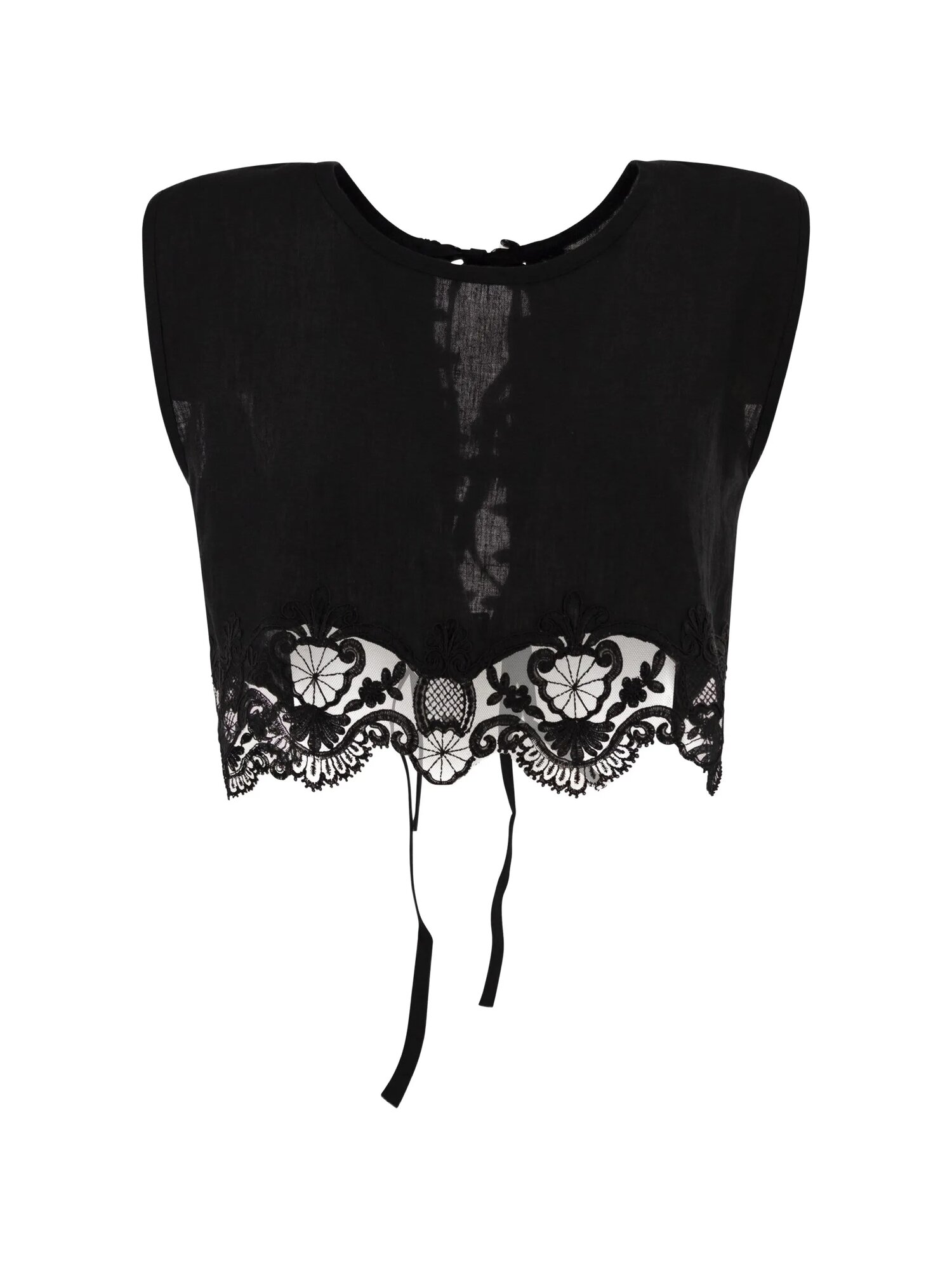 Топ Broderie anglaise lace-up top