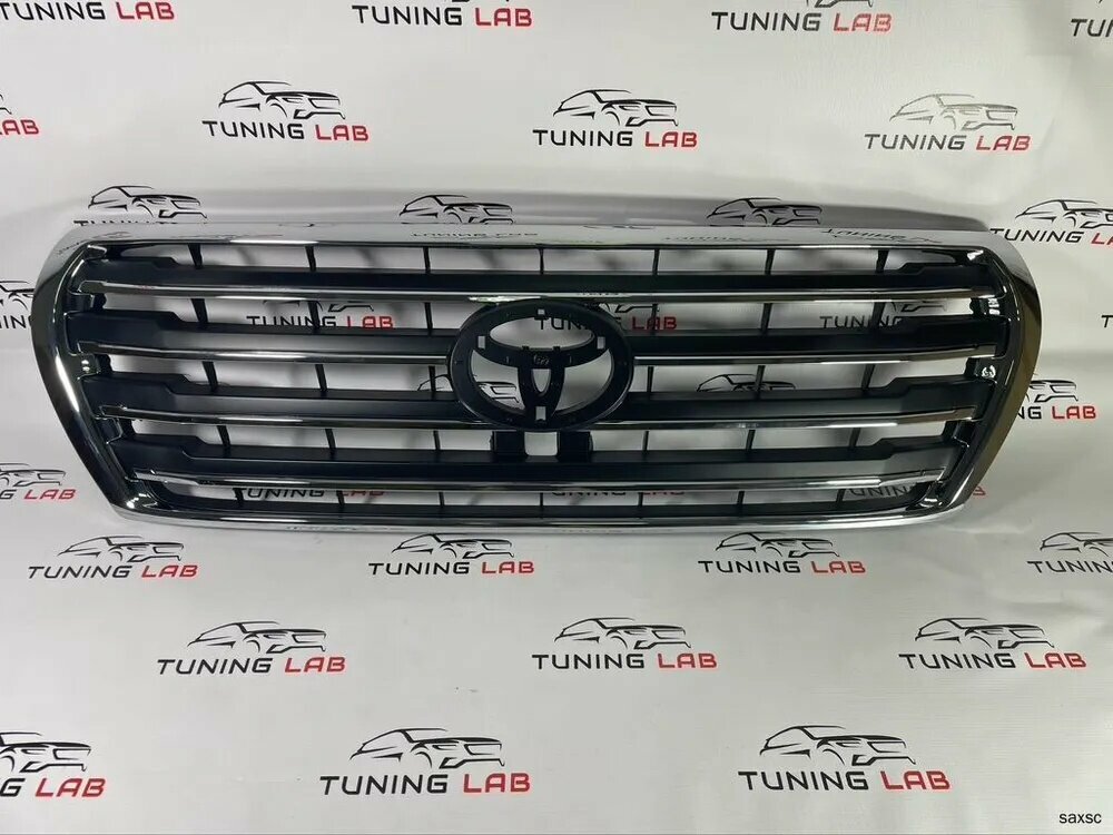 Решетка радиатора для Toyota Land Cruiser 200 (2008 2015), brownstone, с вырезом под камеру, ABS пластик, установка в штатные места