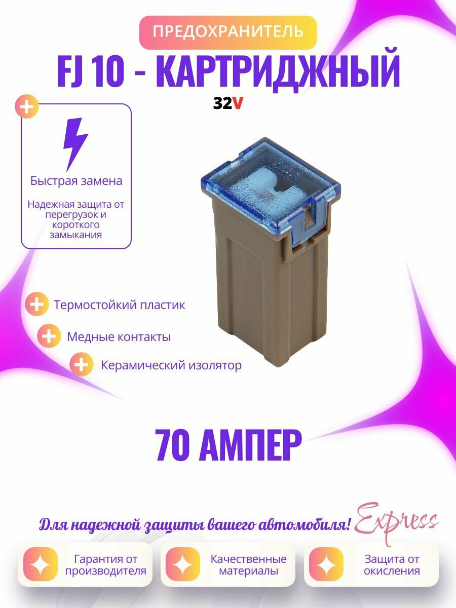 Предохранитель картриджный FJ10 70A