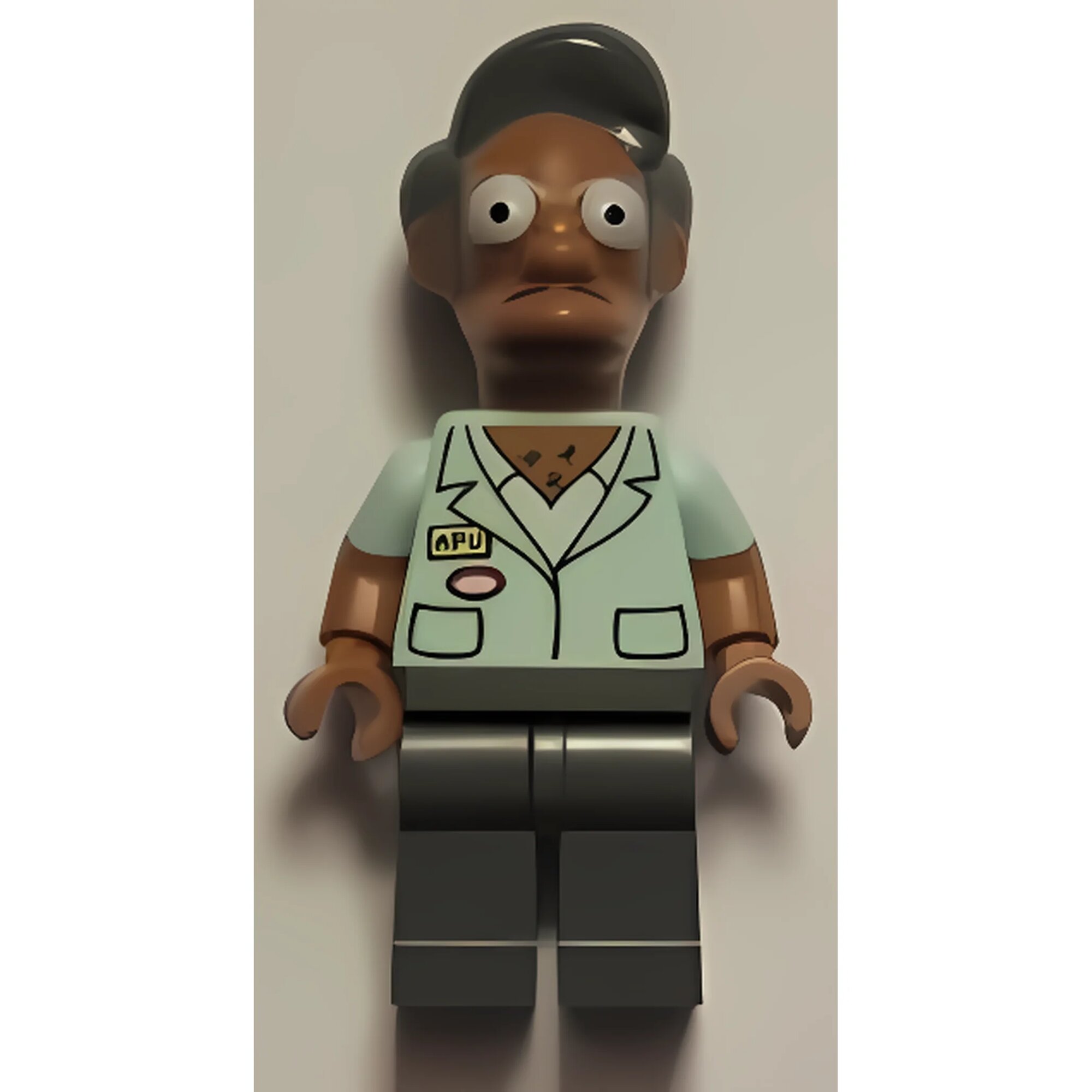 Минифигурка Lego The Simpsons Apu Nahasapeemapetilon with Name Tag sim025 U