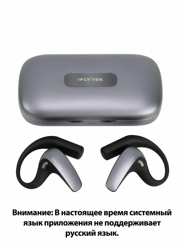 IFLYTEK AI Translation Earbuds, устройство с синхронным переводом, беспроводное Bluetooth подключение, шумоподавление, защита IP55, разъём Type-C.