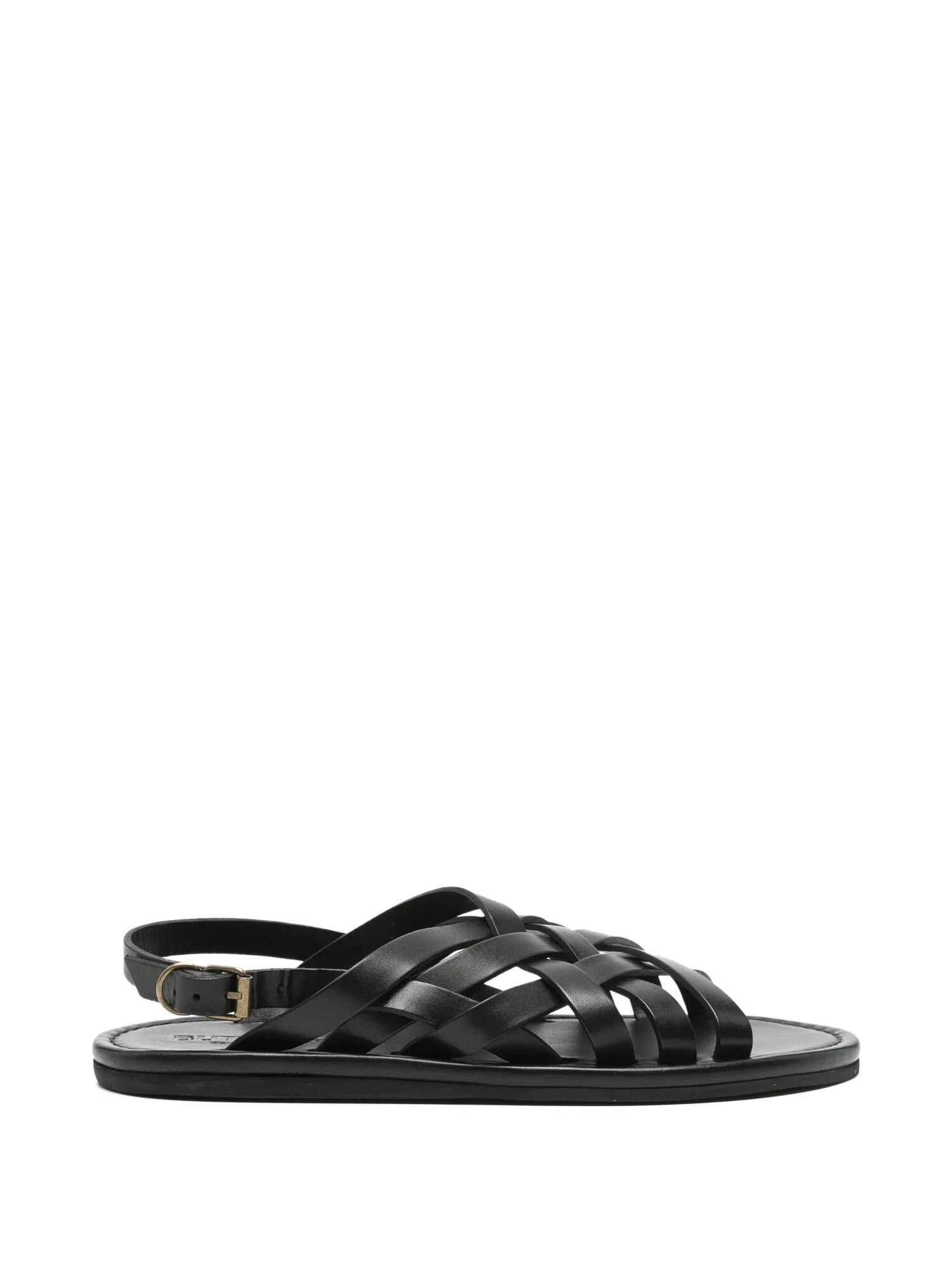 Босоножки Buttero Woven-effect leather sandals