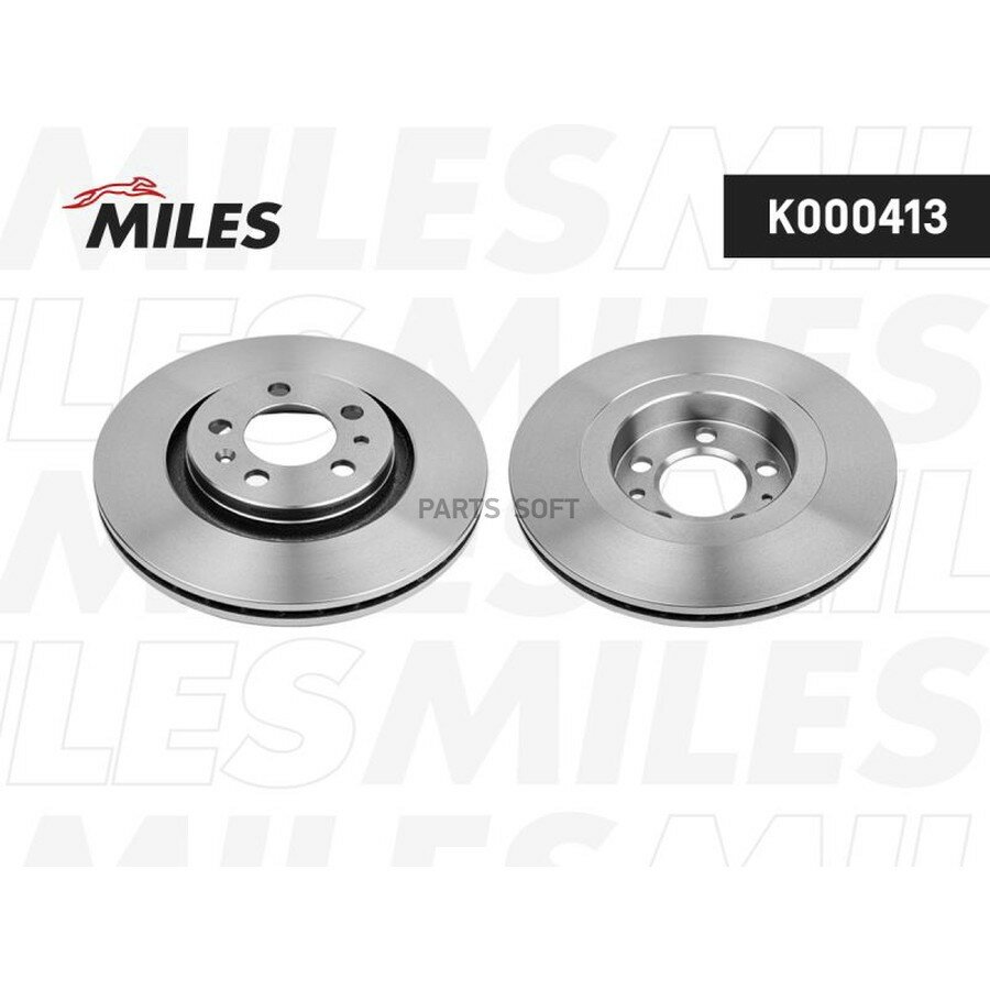 MILES K000413 Диск тормозной AUDI A3 96-/SKODA OCTAVIA 96-/VW BORA/GOLF IV/V передний D=280мм. ()