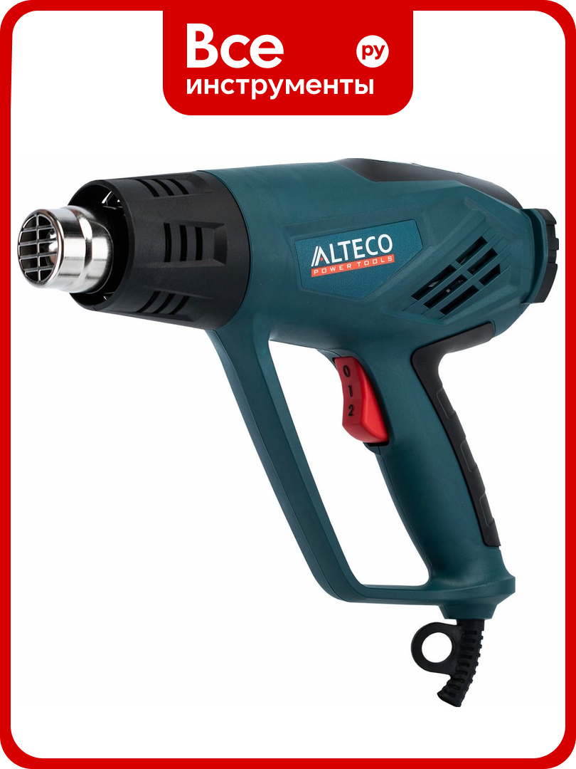 Технический фен Alteco HG 0608 27141, пистолетный с щеточным двигателем, защита от перегрева, холодная продувка