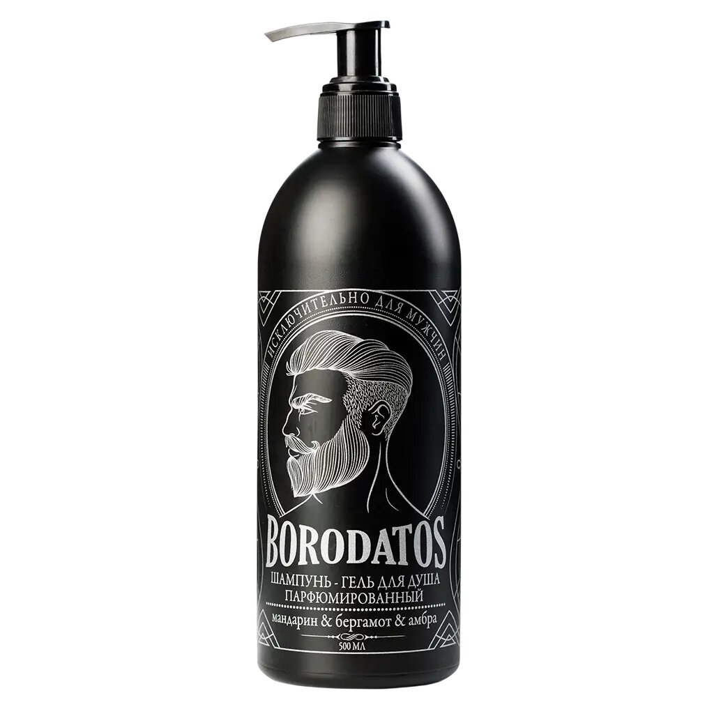 Borodatos Парфюмированный шампунь-гель для душа Мандарин&Бергамот&Амбра 500 мл 1 шт
