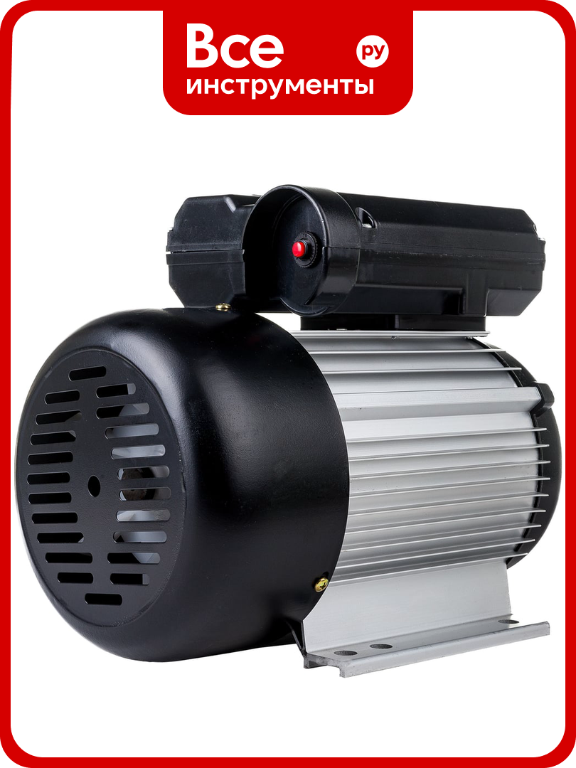 Электродвигатель Pegas pneumatic YL90L-2 2,2 кВт, 220В медная обмотка 6703, зеленый,