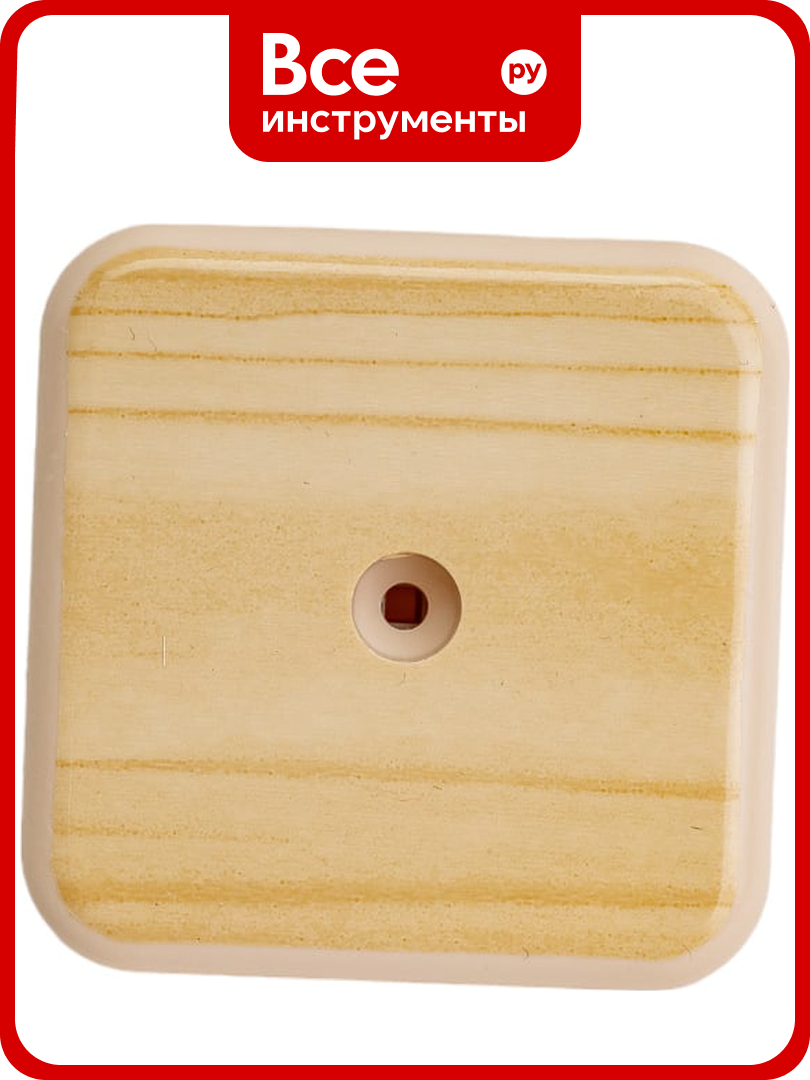 Распаячная коробка IEK км41205-04 для о/п 50x50x20мм сосна UKO10-050-050-020-K34-E, для разветвления проводов и кабелей