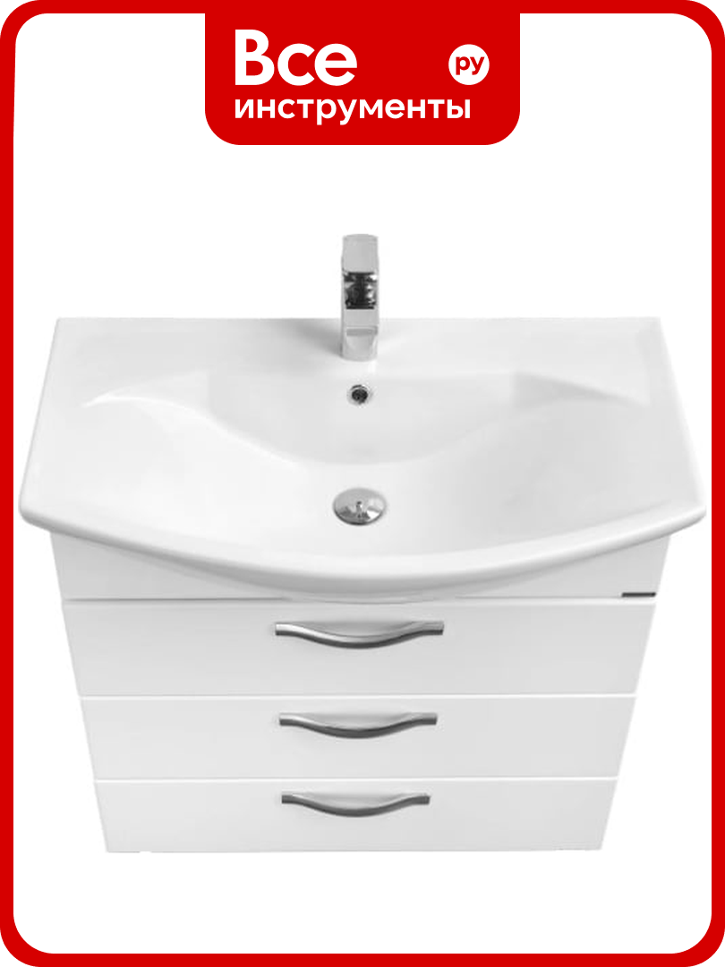 Тумба AQUATON Ария 80 Н умывальник SMILE 80 00015243 1A141301AA010