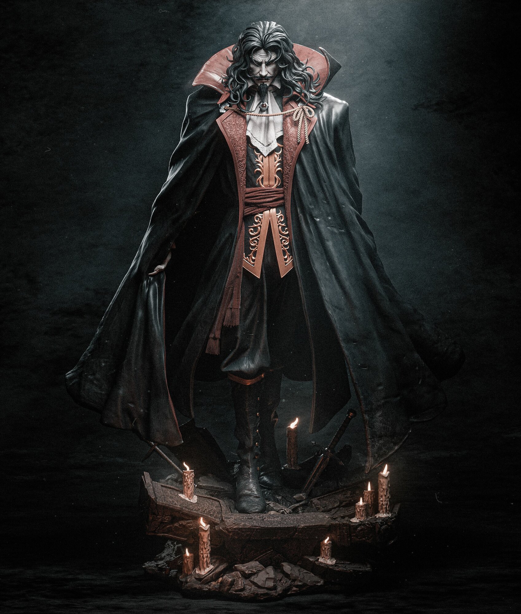 Сборная модель Dracula (Castlevania), 300мм (без базы), 1/6 для покраски
