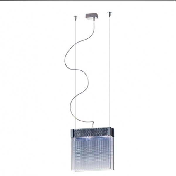 Fabbian Подвес Motion 2x100W R7s, прозрачно-белое стекло