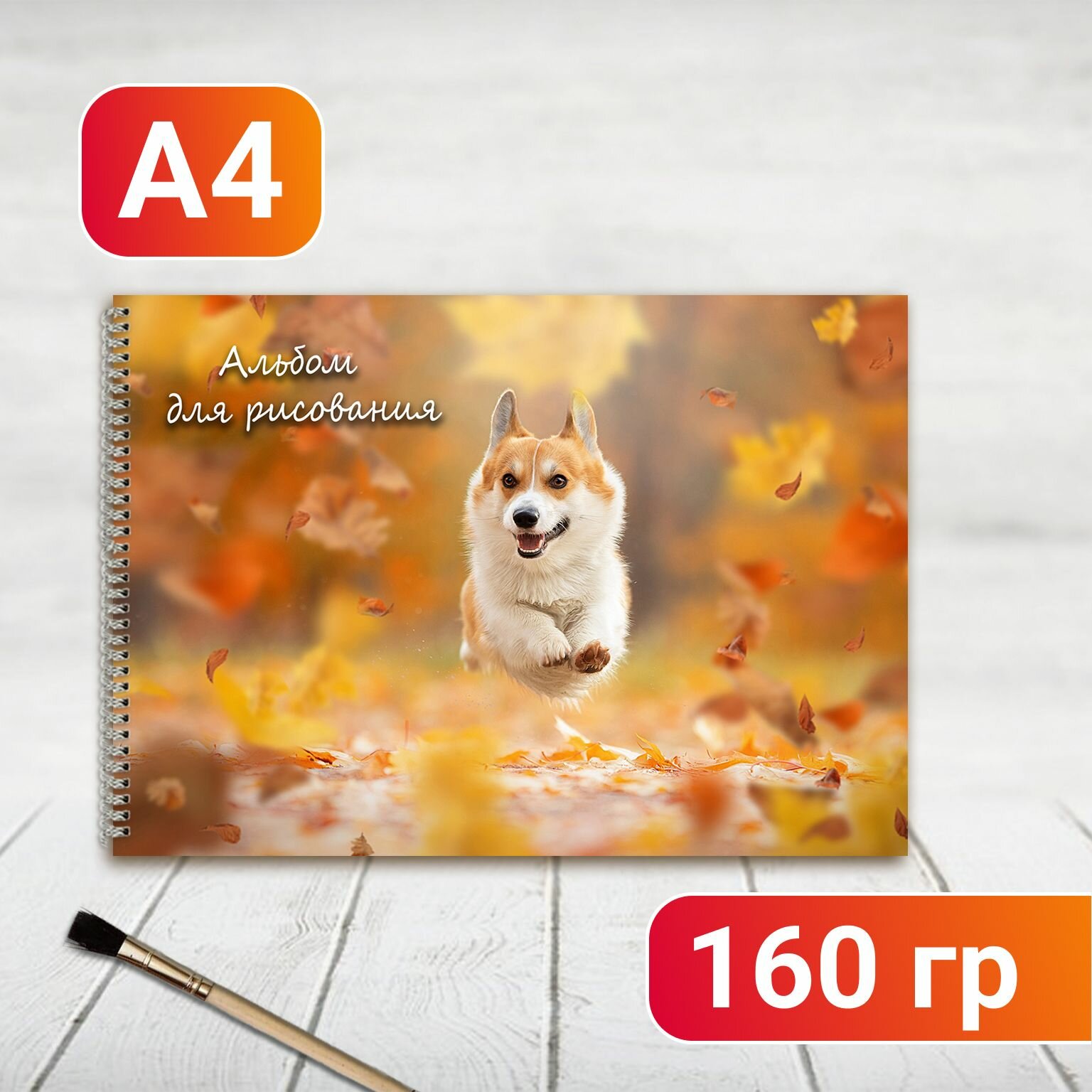 Альбом для рисования Корги