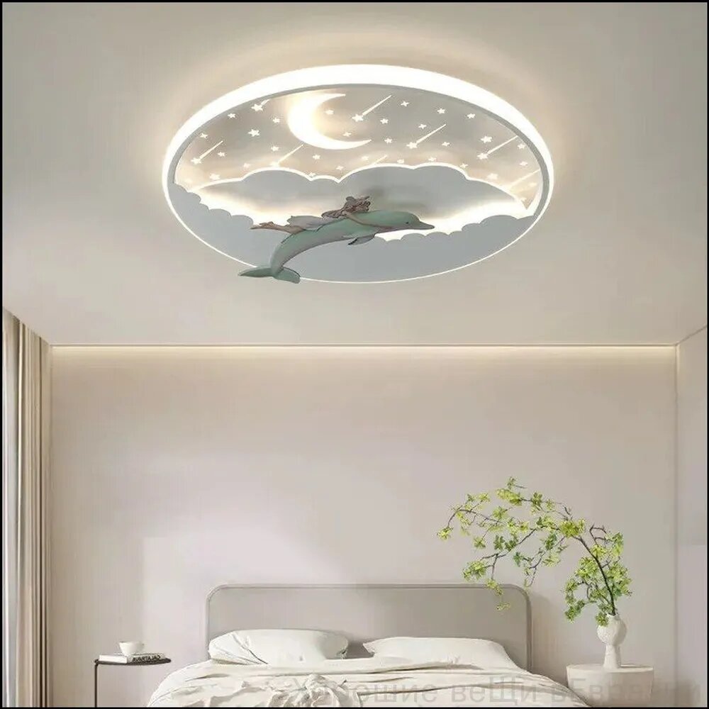 Потолочный светодиодный светильник LED 30 Вт для детской комнаты, зеленый
