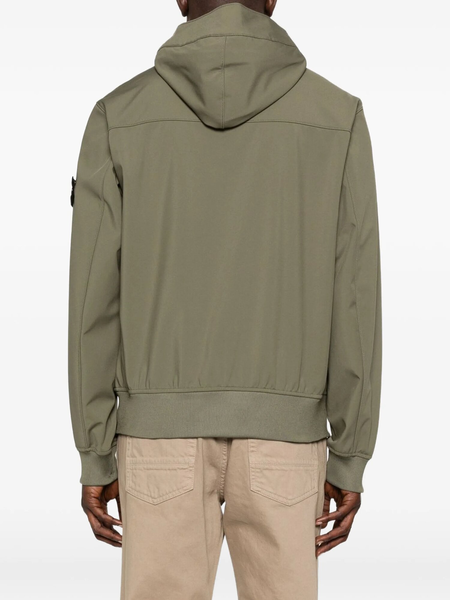 Куртка Stone Island Logo-patch hooded jacket, размер M, зеленый, — фото 1
