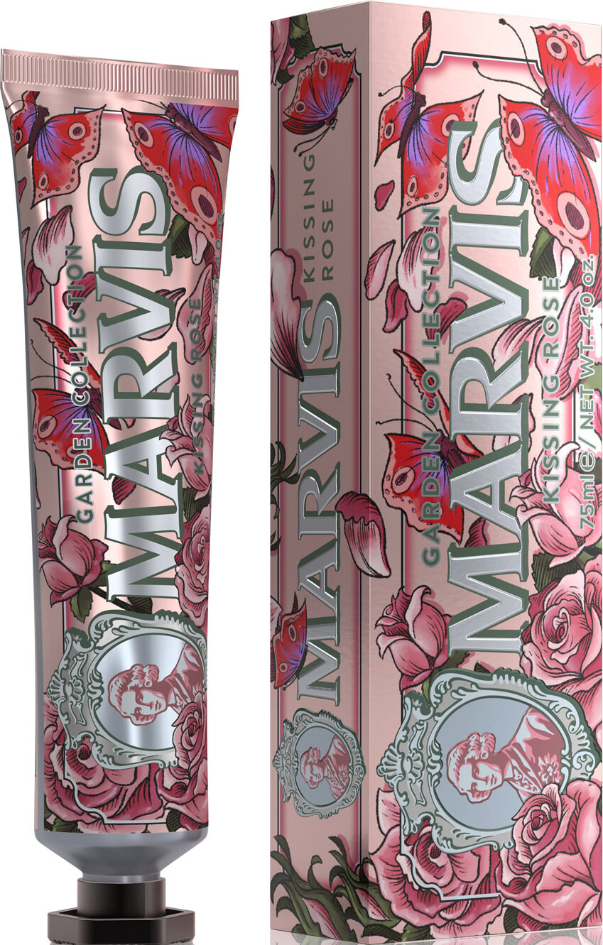 Зубная паста Marvis Kissing Rose, с фтором, защита от кариеса, 85 мл