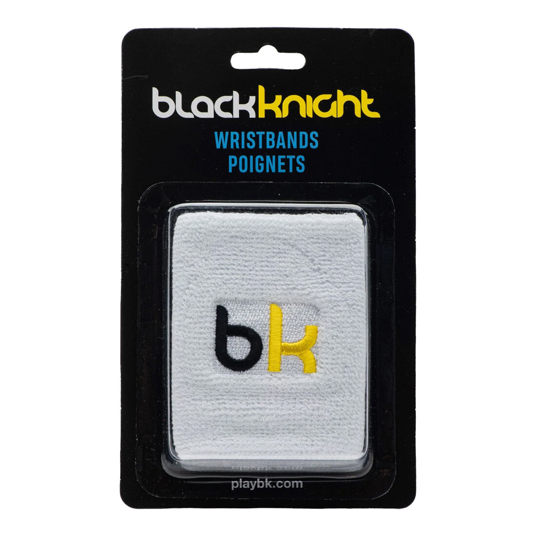 Напульсник BlackKnight Wristband Long Logo x2, White, хлопок/лайкра