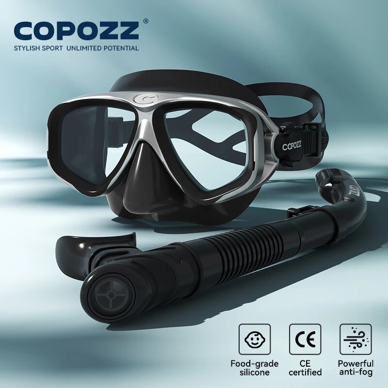 COPOZZ маска для дайвинга 4911+4920 Silver set