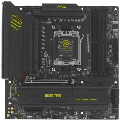Материнская плата MSI MAG B850M MORTAR WIFI - AM5, AMD B850, 4xDDR5-5600 МГц, 1xPCI-Ex16, 3xM.2, Micro-ATX