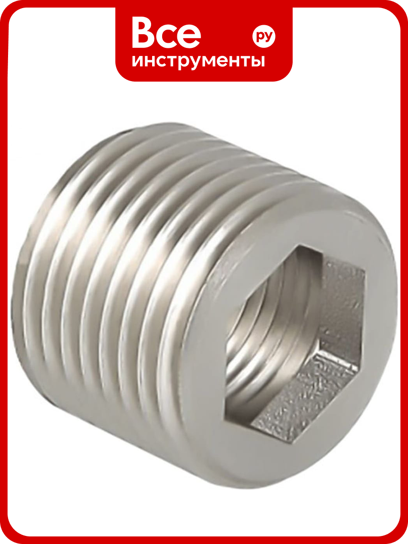 Заглушка из нержавеющей стали Hy-Lok с наружной резьбой NPT 1/4", материал - нержавеющая сталь ss316 H-SPA-4N