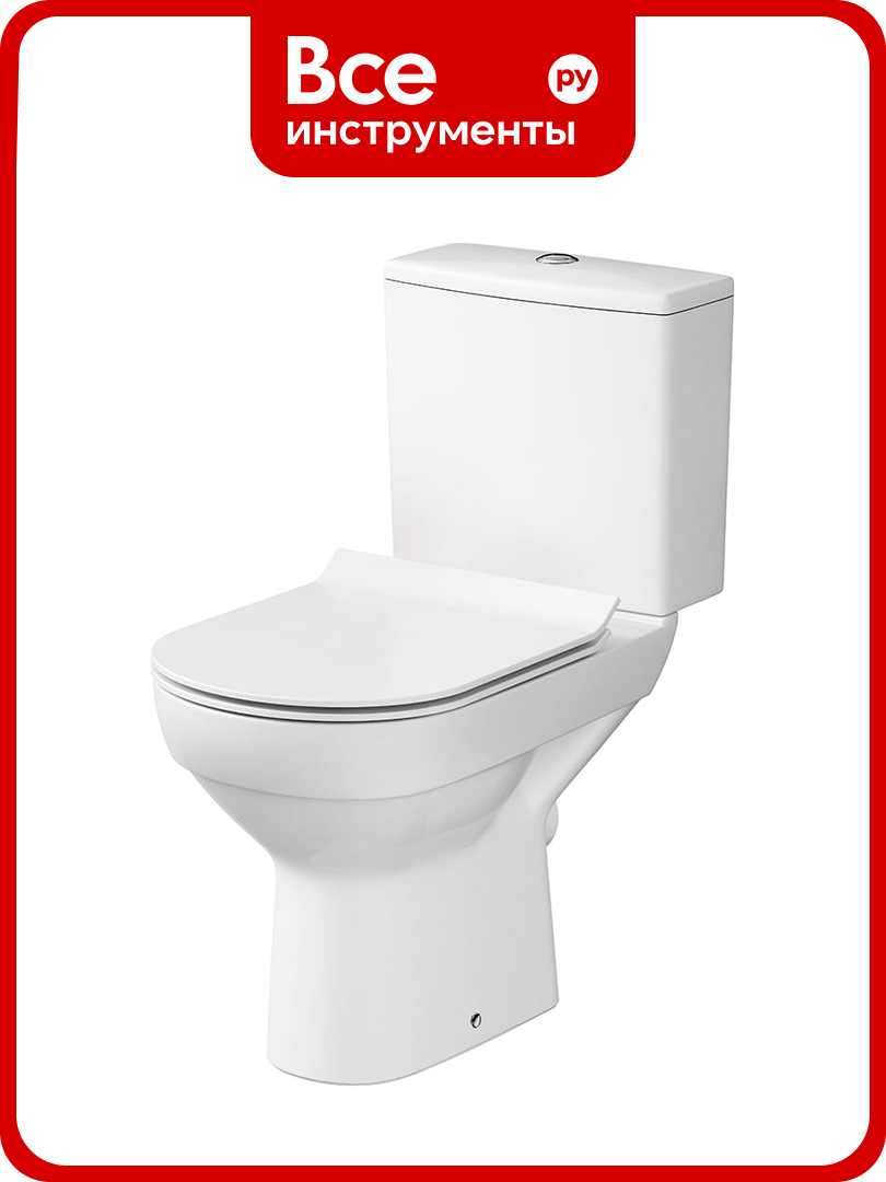 Унитаз-компакт Cersanit CITY NEW CLEAN ON lift, e-off Slim KO-CIT011-3/5-COn-S-DL-w S-KO-CIT011-3/5-COn-S-DL-w