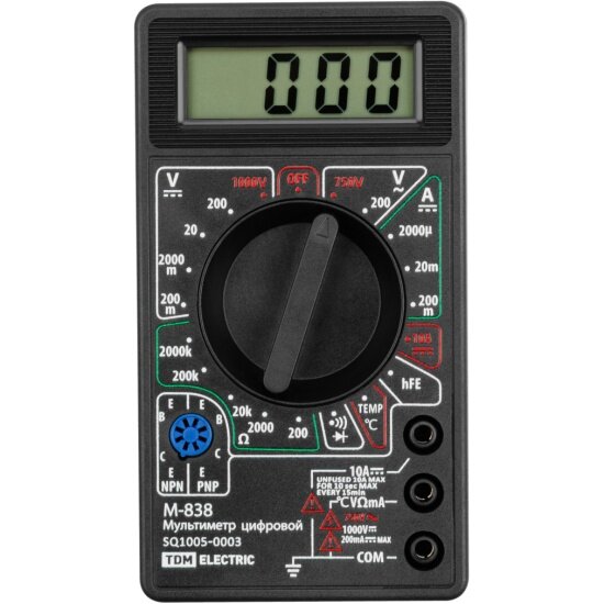 Мультиметр Tdm Electric цифровой серия "МастерЭлектрик" М-838, SQ1005-0003