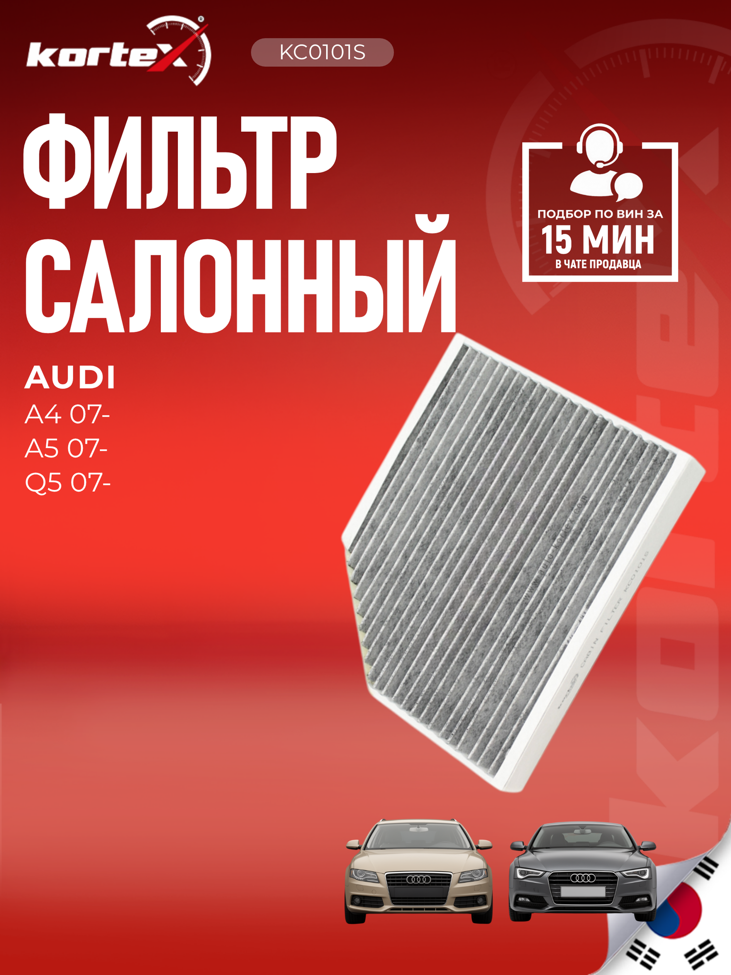 Фильтр салонный угольный Ауди A4, A5, Q5, (FAW) A4L, Порше Макан SSC1081, PF2228, MC1455K