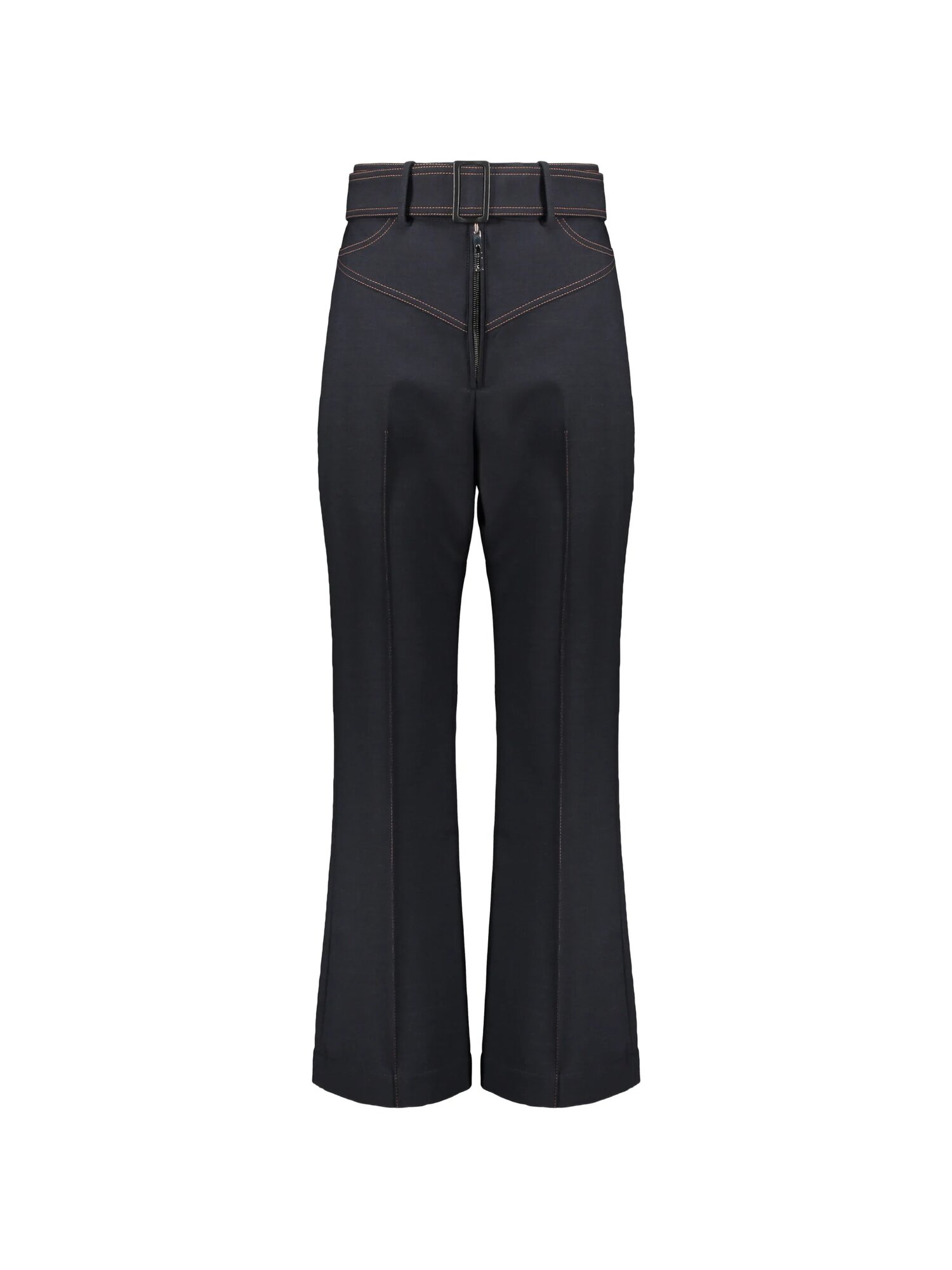 Брюки Belted contrast-stitch trousers