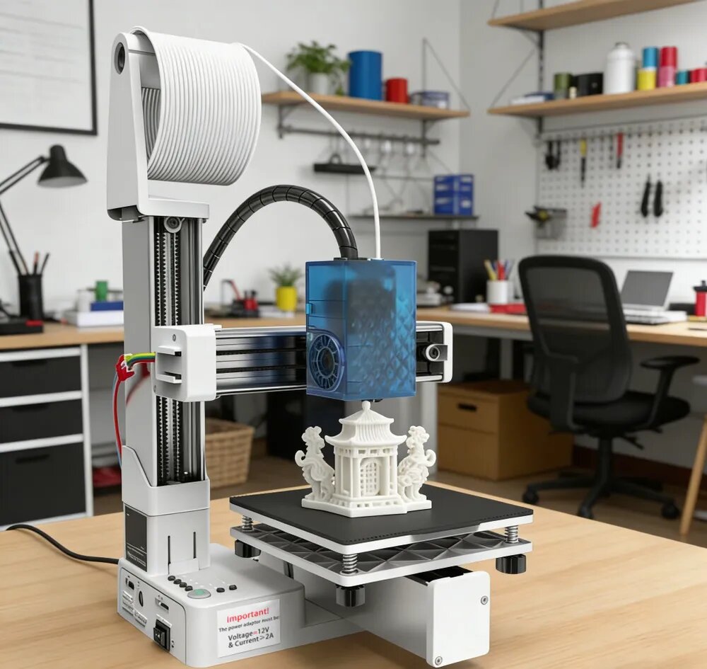 Портативный 3D -принтер с быстрым отоплением отлично подходит для начинающих, Простое Управление, Высокая Точность