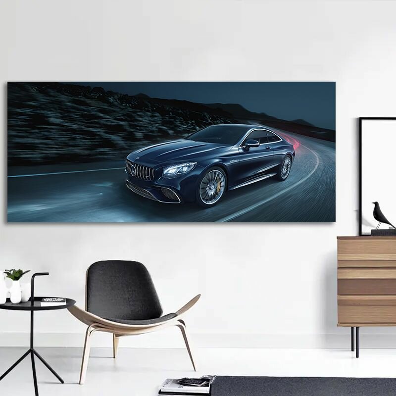 Картина "Мерседес" ВсеКартины. тут, на подрамнике, холст, 40x80 см
