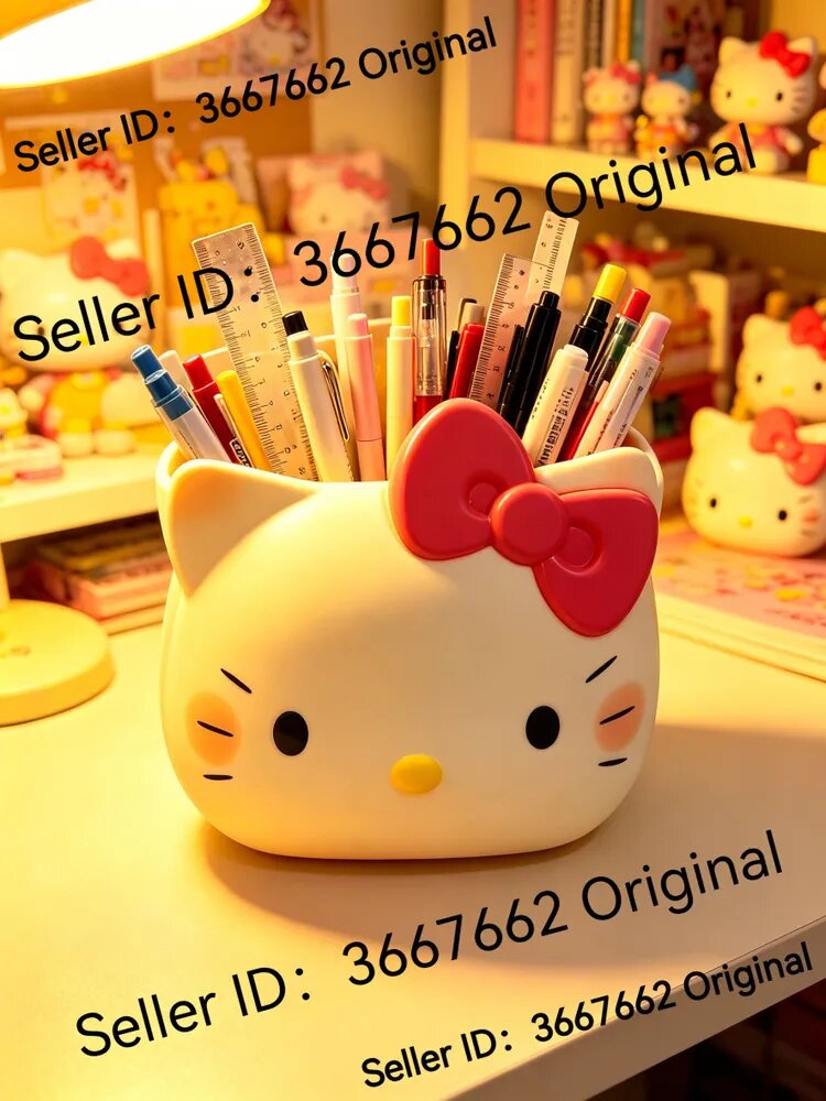 Органайзер-подставка для ручек Hello Kitty, пластиковый, для канцелярии и косметики