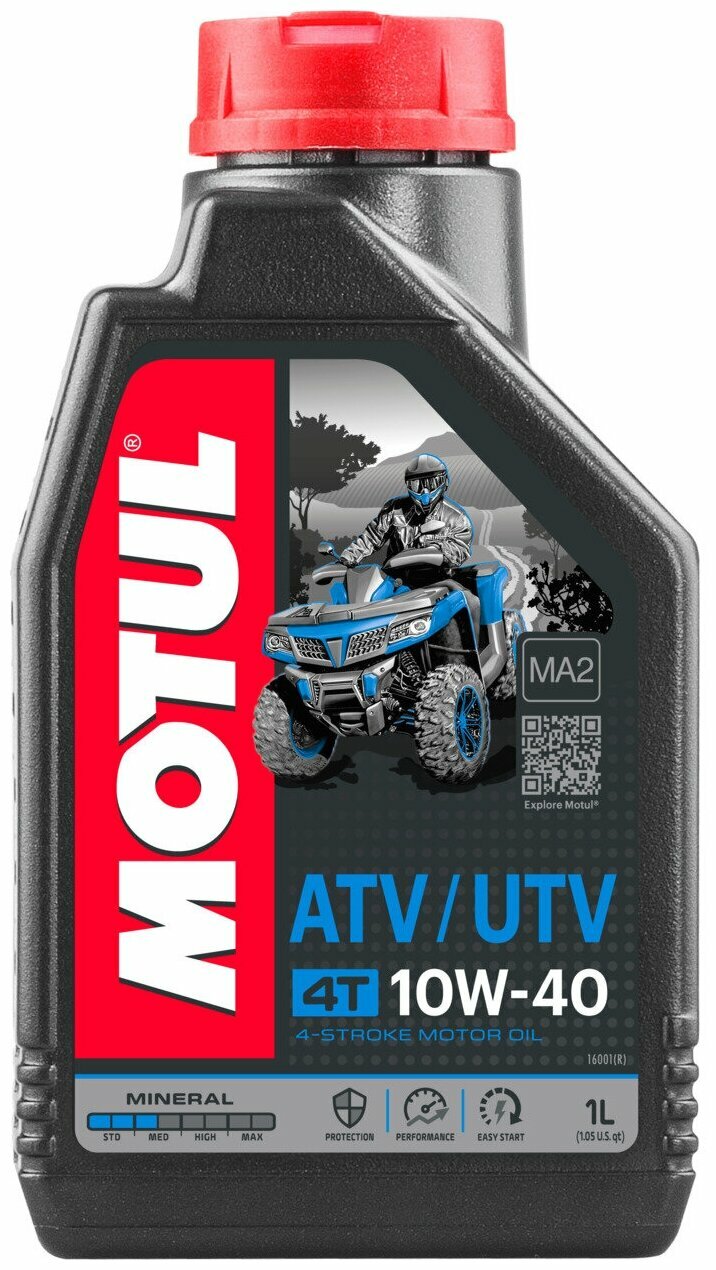 Масло моторное MOTUL ATV UTV 4T 10W40 мин для квадроциклов (1л) 105878