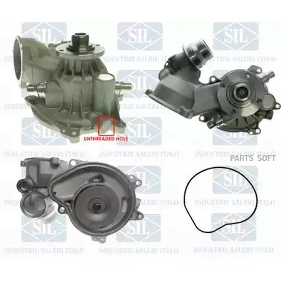 Насос водяной BMW E60/E61 545i N62B44 03> от официального дистрибьютора, SALERI SIL, артикул PA1298