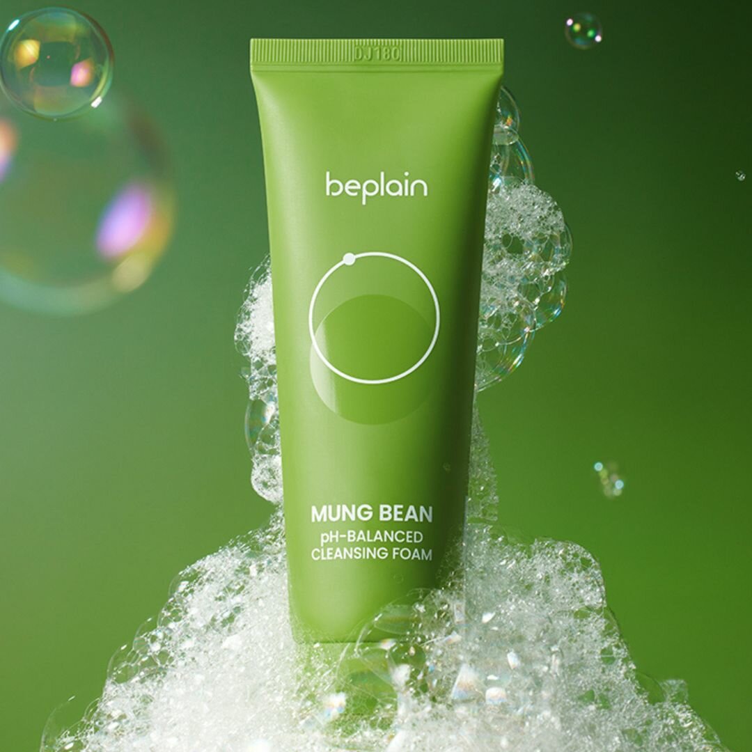 Beplain Балансирующая пенка для умывания Mung Bean pH-Balanced Cleansing Foam, 80 мл