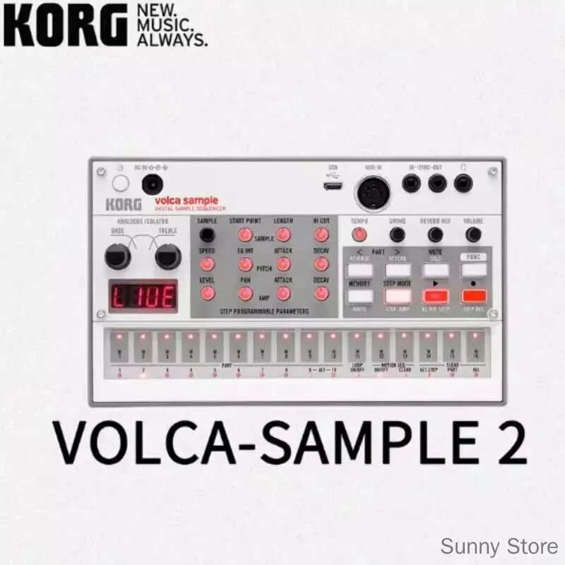 KORG VOLCA-SAMPLE2 аналоговый синтезатор секвенсор цифровой с встроенным секвенсором