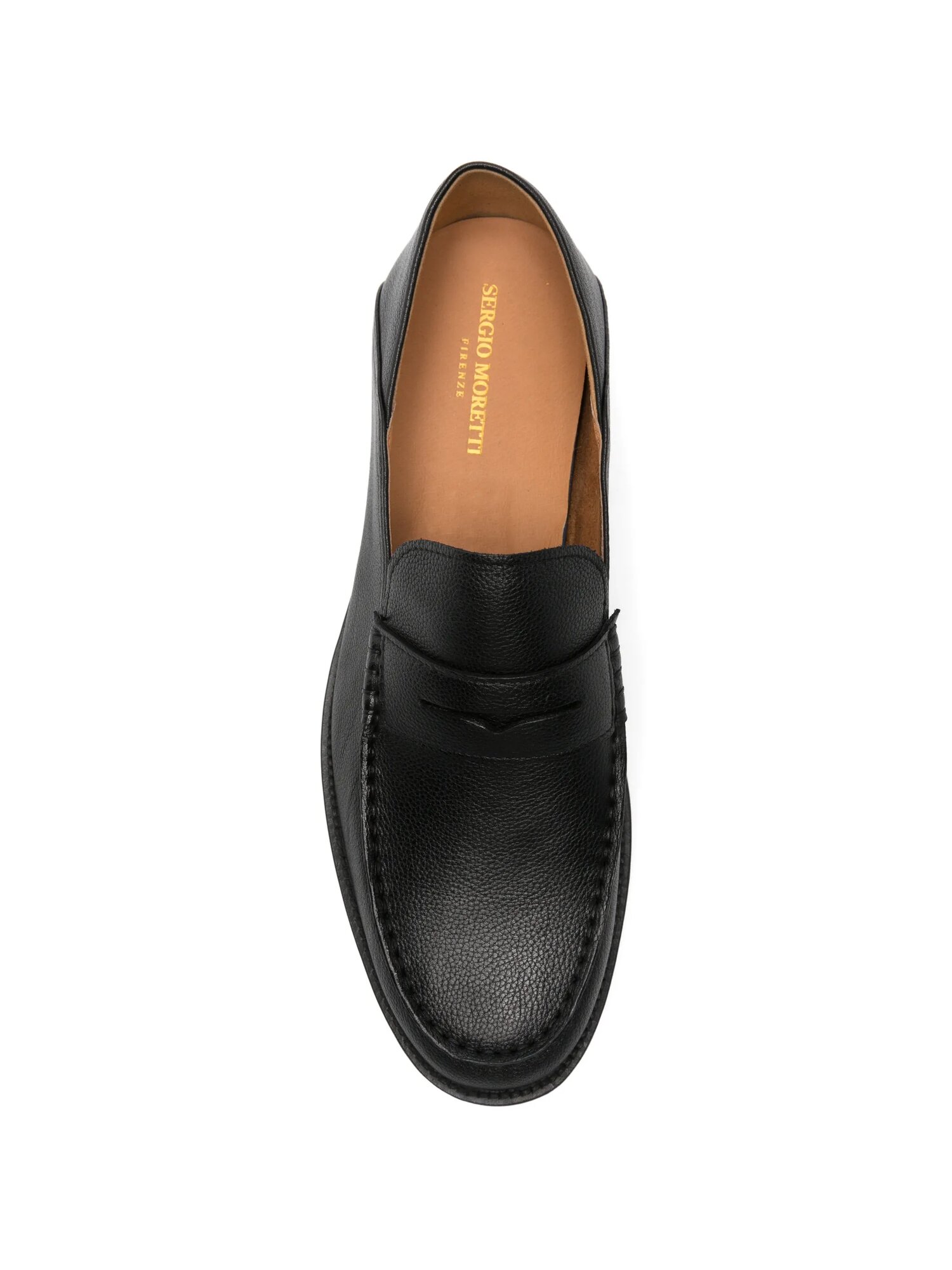 Лоферы SERGIO MORETTI Leather loafers, размер 42, black/black — фото 1