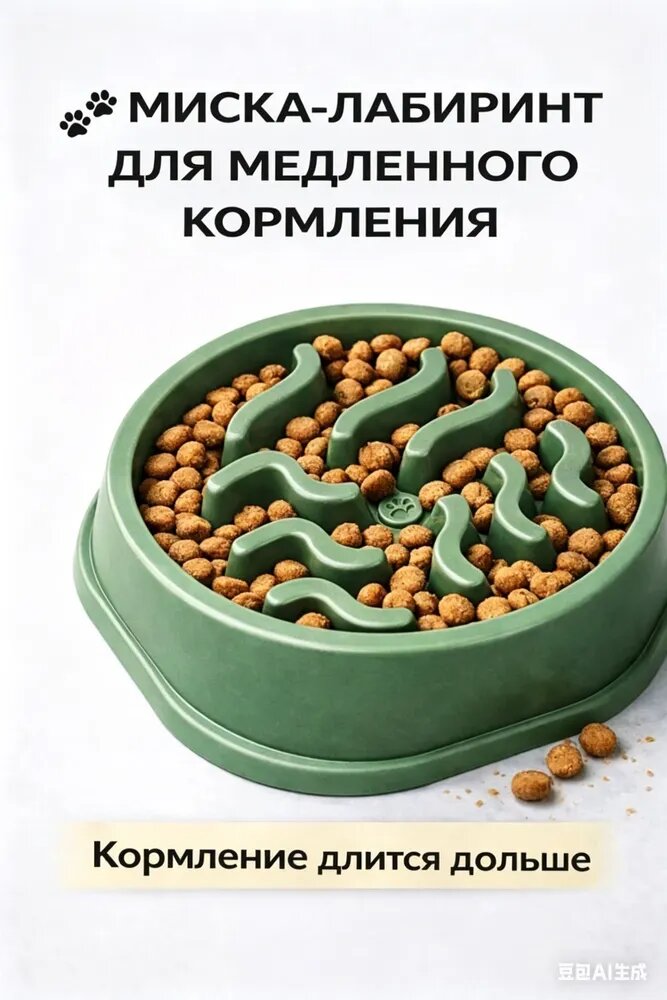 Миска лабиринт для медленного кормления собак для замедления еды и улучшения пищеварения