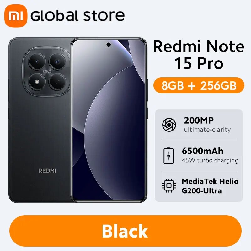 Смартфон Xiaomi Redmi Note 15 Pro 4G, 8/256ГБ, global