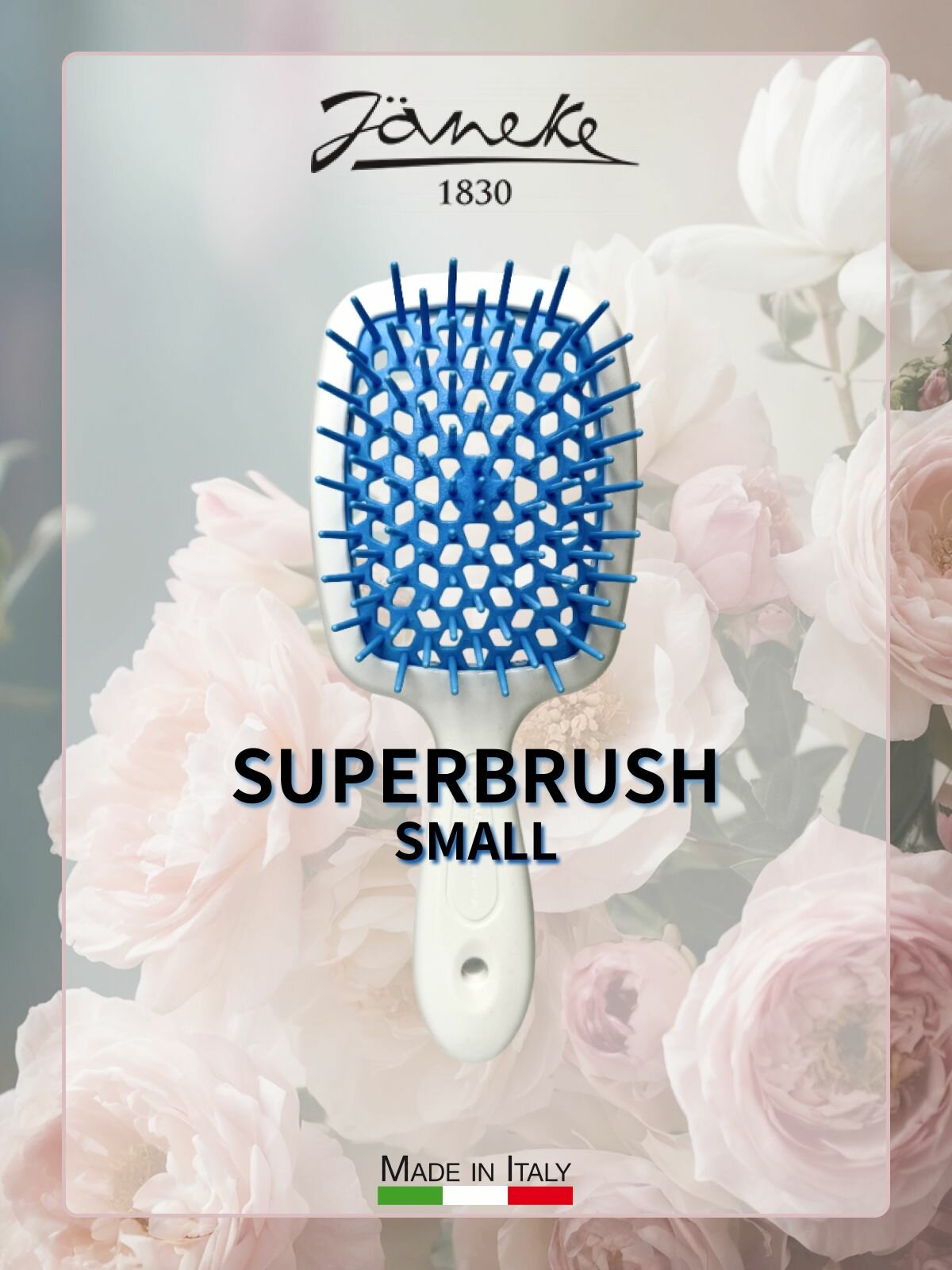 Janeke SUPERBRUSH Щетка для волос малая, 56SP234TSE, бирюзовый, 17.5x7x3см