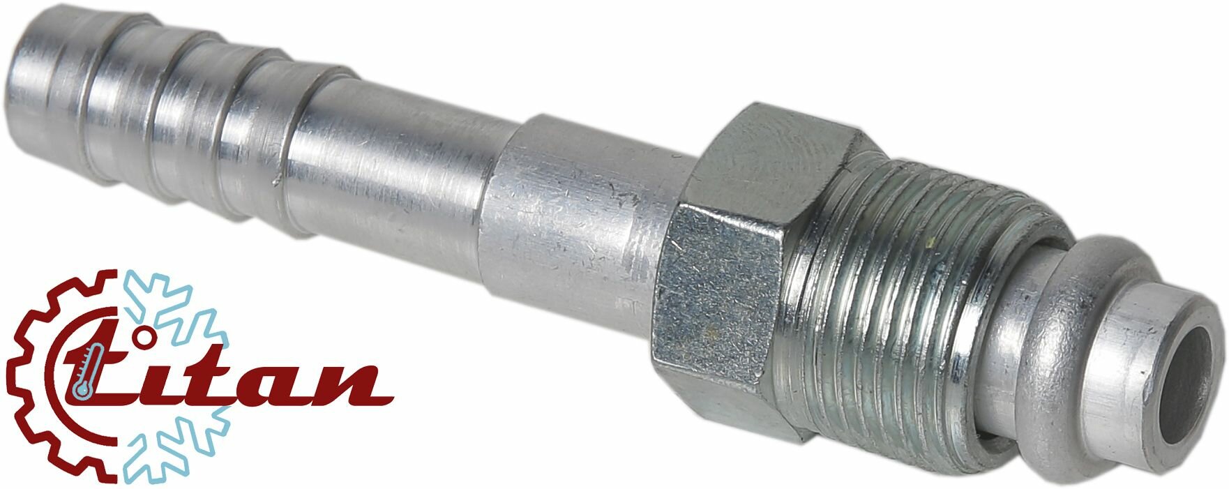 Фитинг алюминиевый 10мм 1/2 №8х180 O-RING 3/4 -18UNF с гайкой с наружной резьбой TITAN