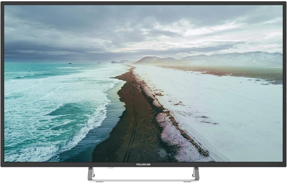 Телевизор LED PolarLine 43 43PL52TC-SM черный/серебристый FULL HD 60Hz DVB-T DVB-T2 DVB-C DVB-S2 USB