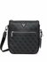 Сумка GUESS Milano monogram-pattern messenger bag, черный/черный