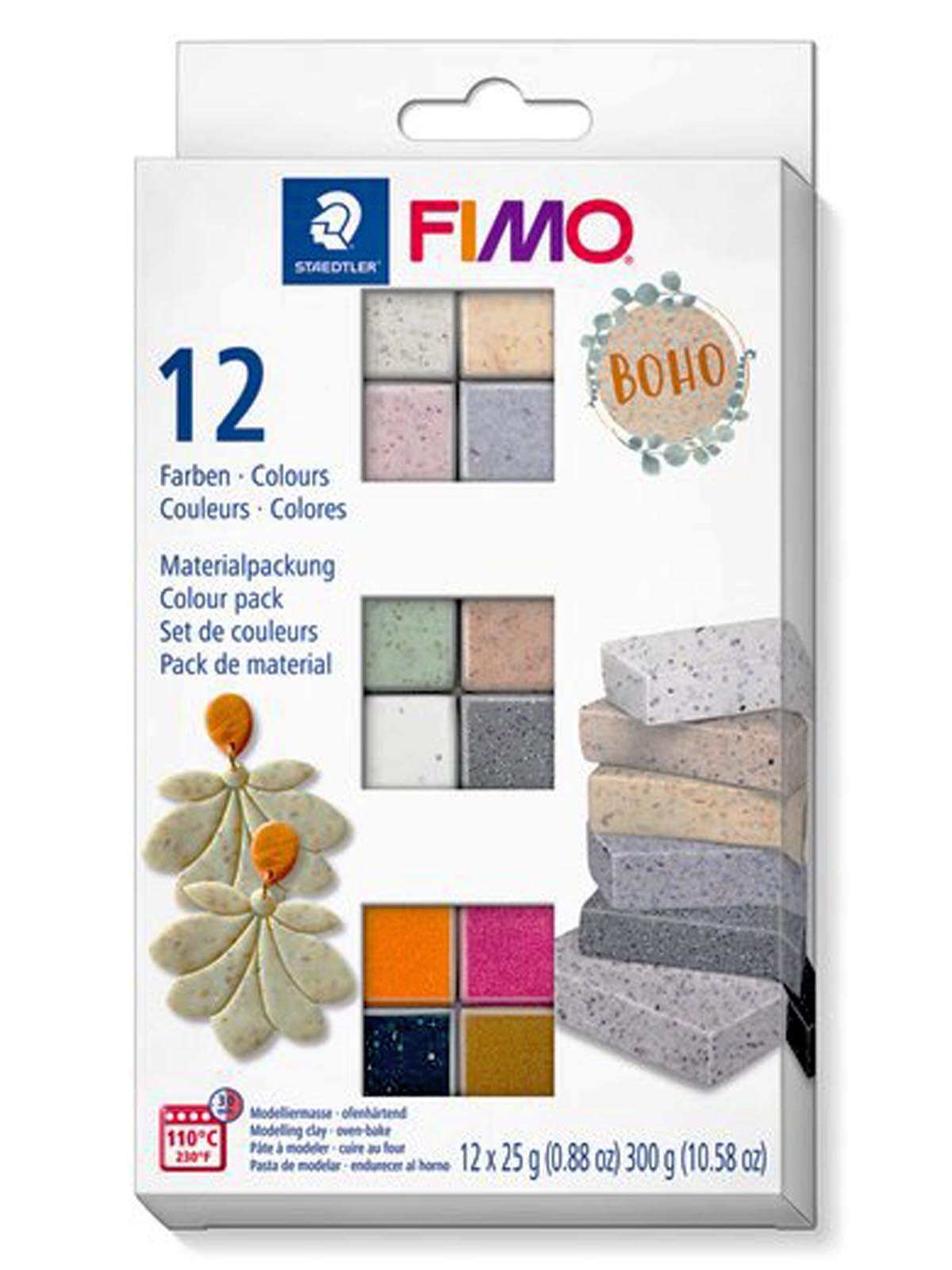 Комплект запекаемой полимерной глины Fimo Effect 8013 C12-5 Бохо цвета (12х25 г.), цена за 1 шт.
