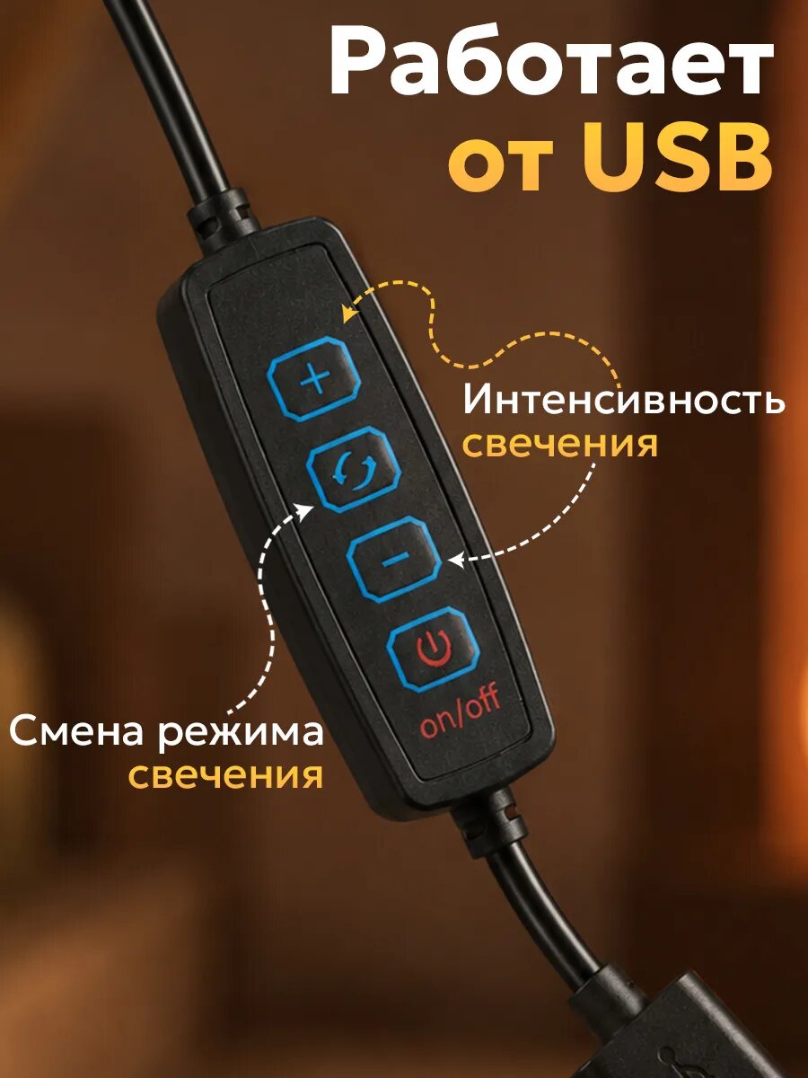 Ночник настольный у2к, 20х20 см, 3 режима свечения, USB, необычный дизайн — фото 1